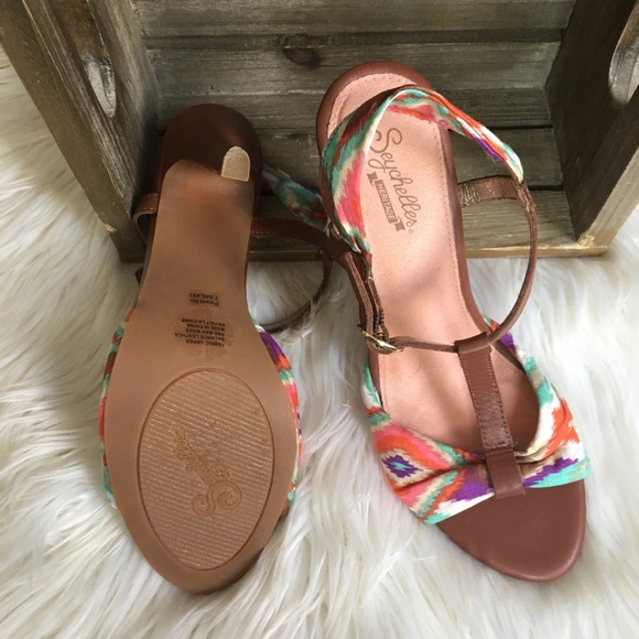 Seychelles | Shoes | Seychelles Native Aztec Print Heels | Poshmark
